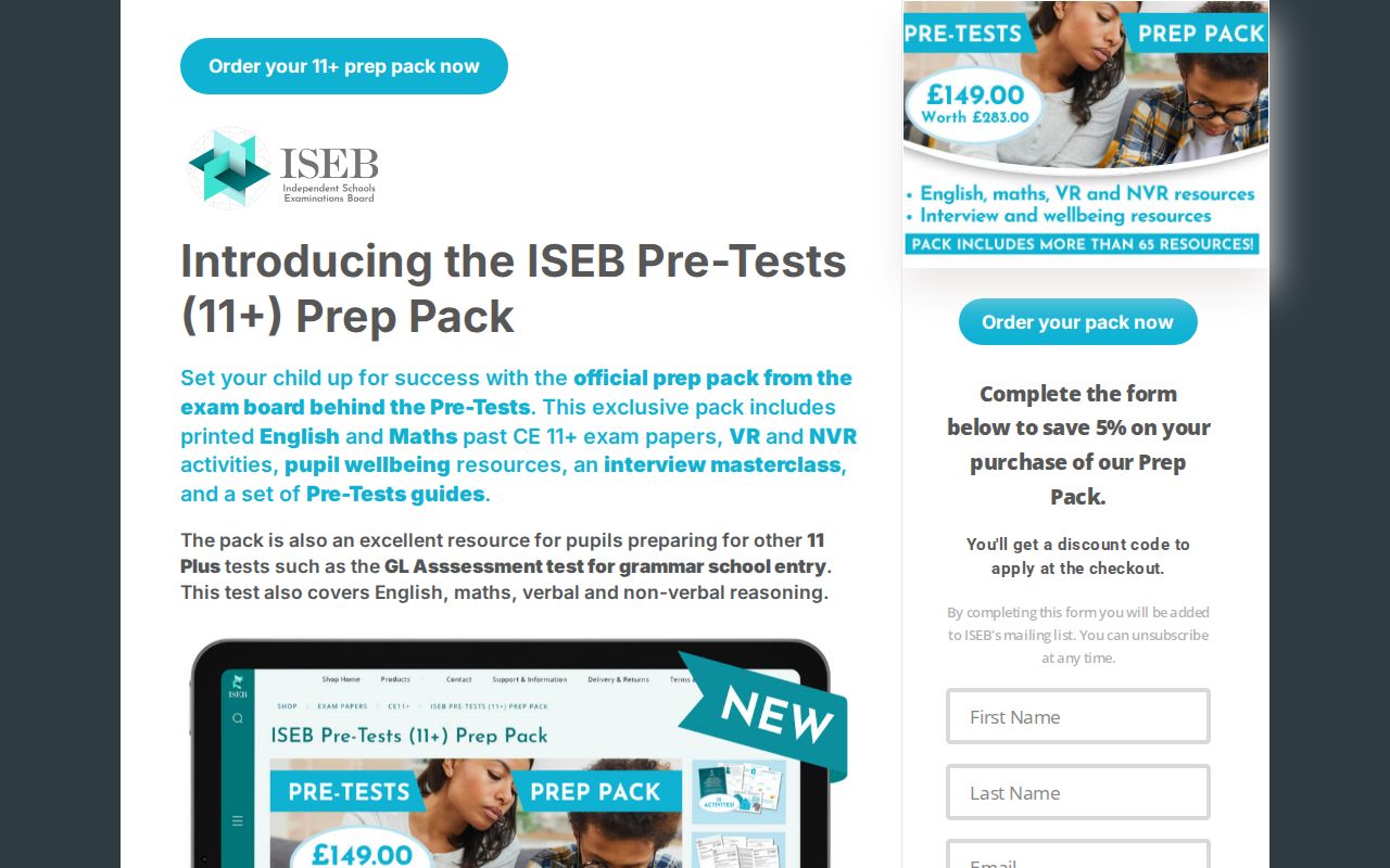 ISEB Pre-Tests (11+) Prep Pack